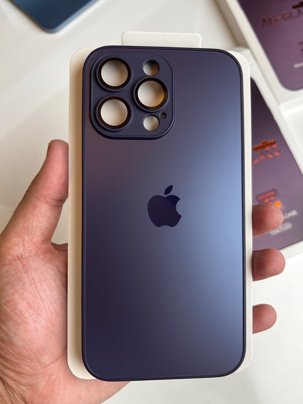 Original AG Frosted Matt Glass Case With Integrated Lens Protector ...